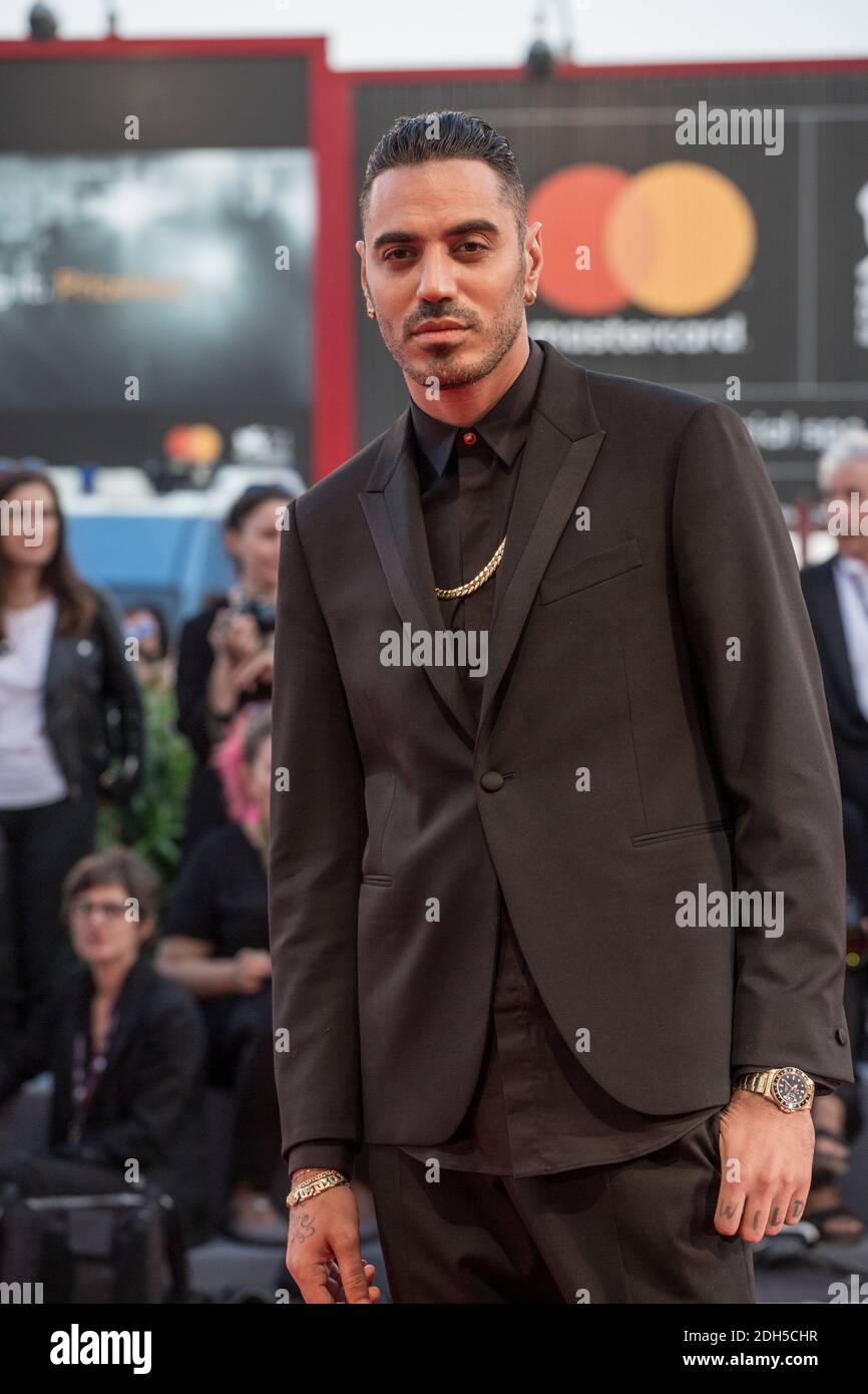 Italian rapper Marracash arriving for the premiere of Le Fidele as part ...