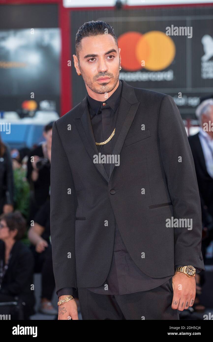 Italian rapper Marracash arriving for the premiere of Le Fidele as part ...