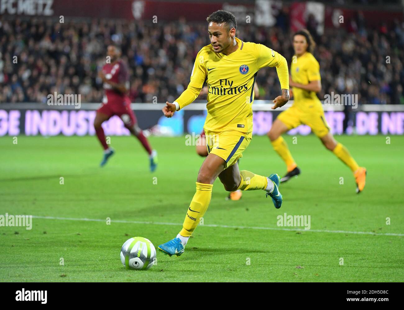 PSG's Neymar Jr during the FC Metz vs PSG first league soccer match at ...