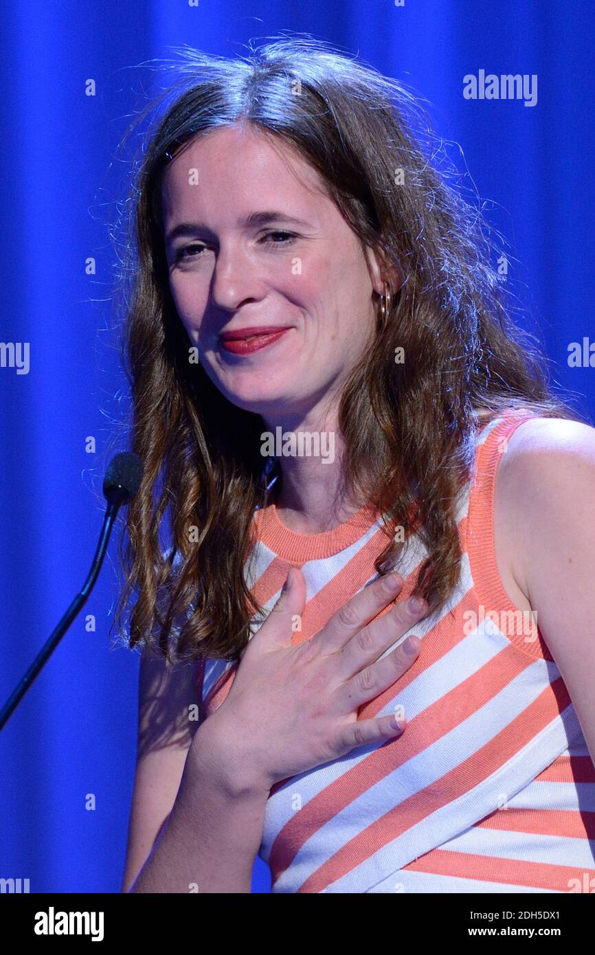 Celine Devaux receives the Best Short Film for 'Gros Chagrin' during ...