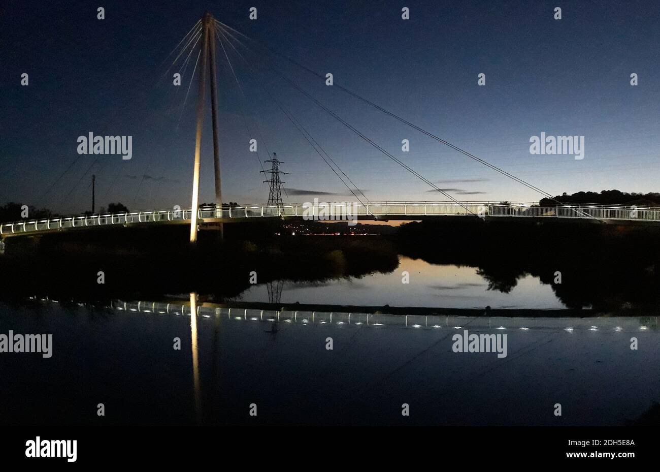 Newton Abbot, Devon, England: A general view of the Town Quay bridge ...
