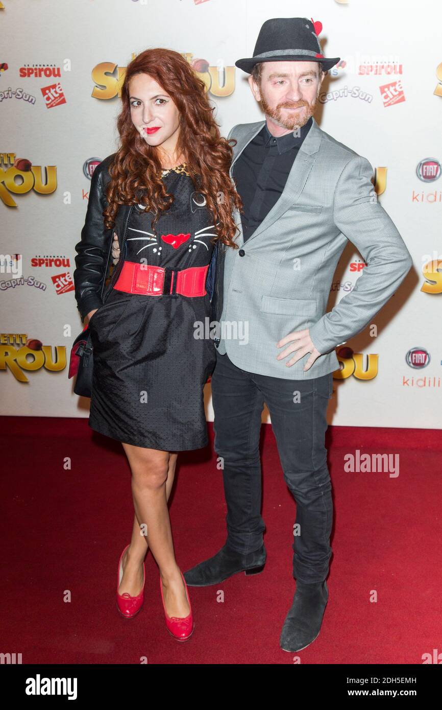 Mathias Malzieu and girlfriend Rosy attending at 'Le petit Spirou ...
