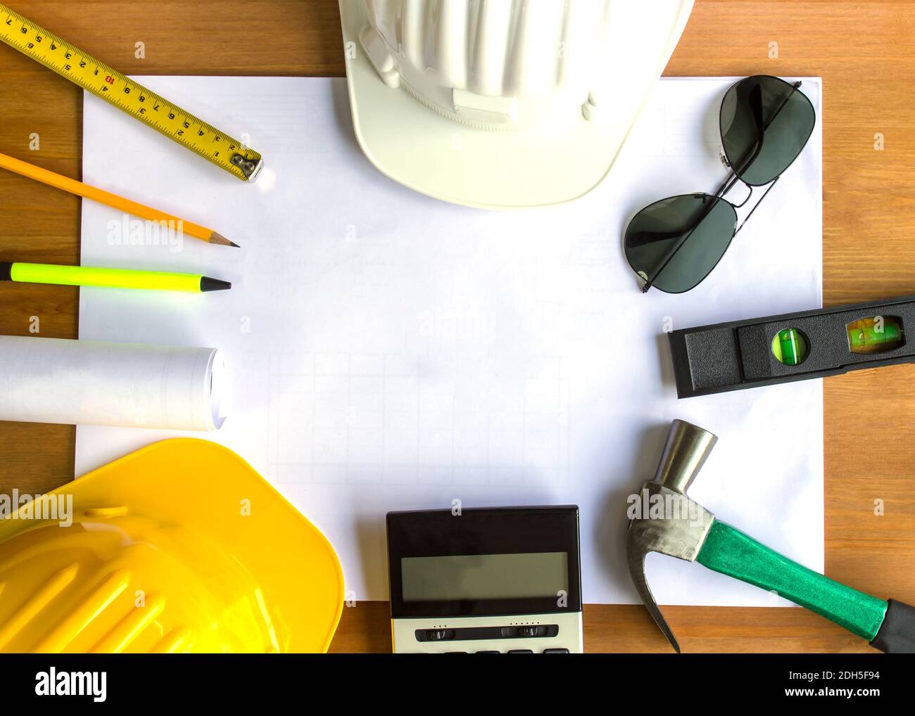 Construction drawing safety helmet hi-res stock photography and images ...