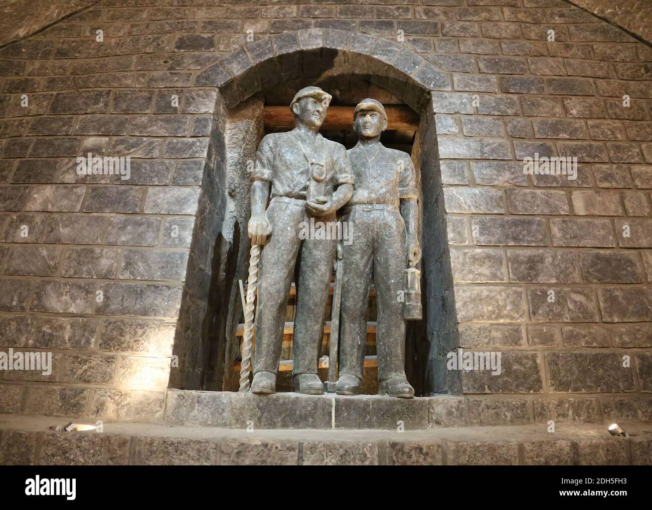 General view inside the ‘Wieliczka’ Salt Mine, in Wieliczka, Poland on ...