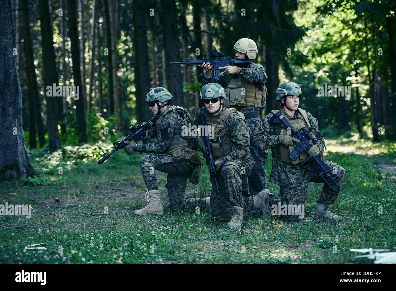 Soldier fighters standing together Stock Photo - Alamy