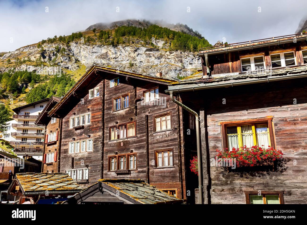 Zermatt, Switzerland autumn street view Stock Photo - Alamy