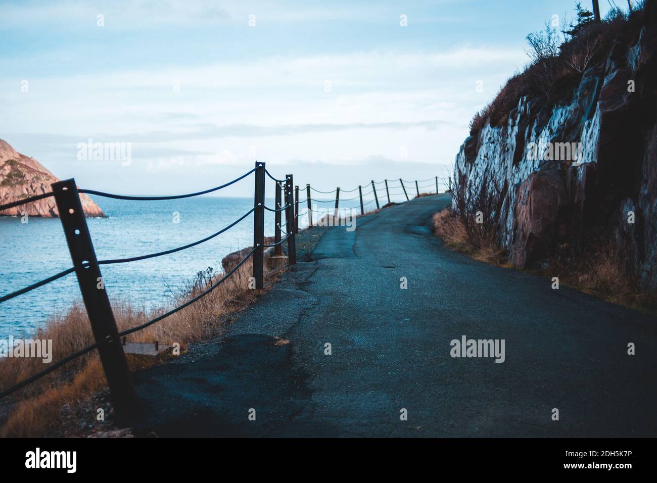 old fence on the side of a cliff in st. john's, newfoundland Stock ...