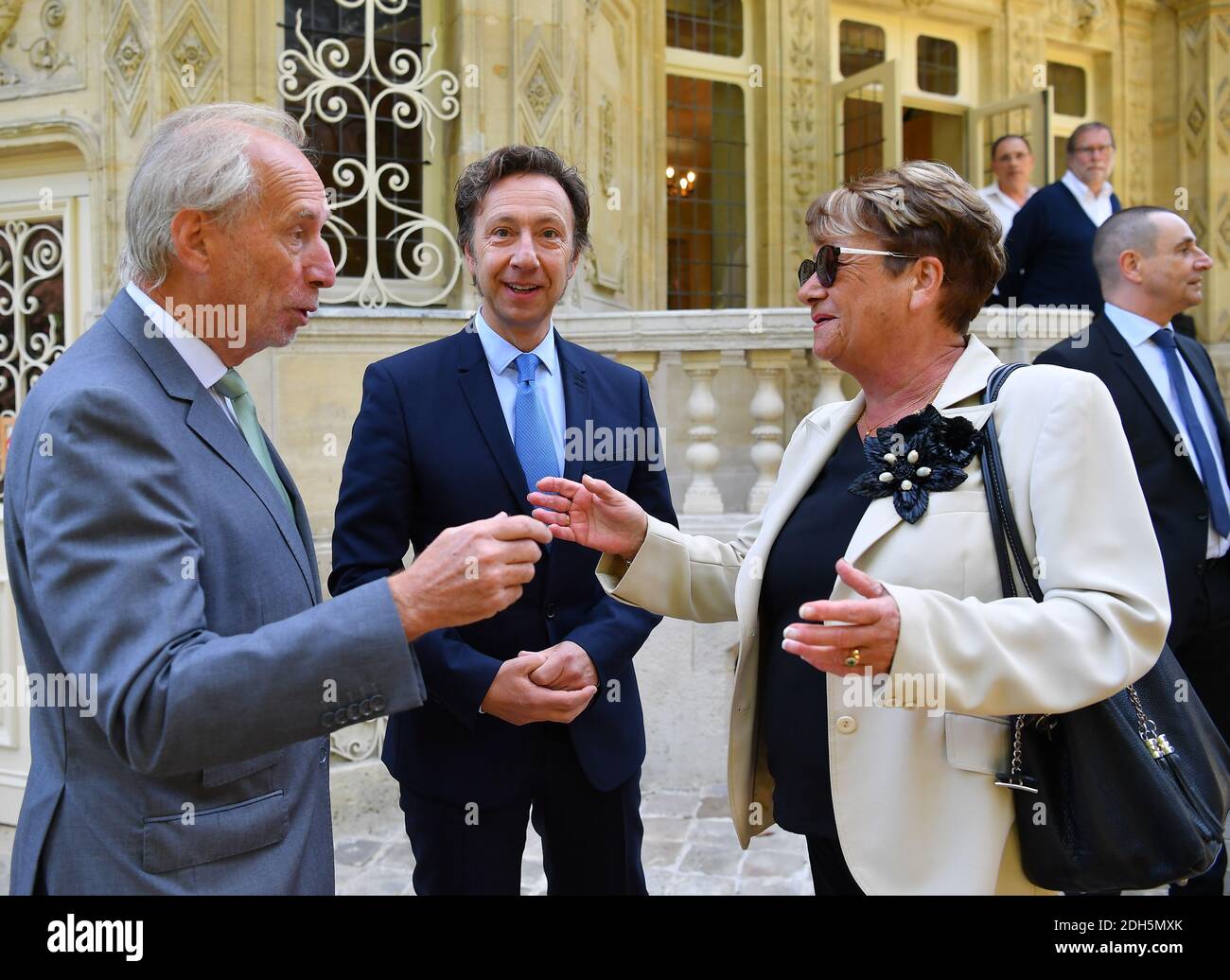 Stéphane Bern during a visit to The Château de Monte-Cristo at Marly-le ...