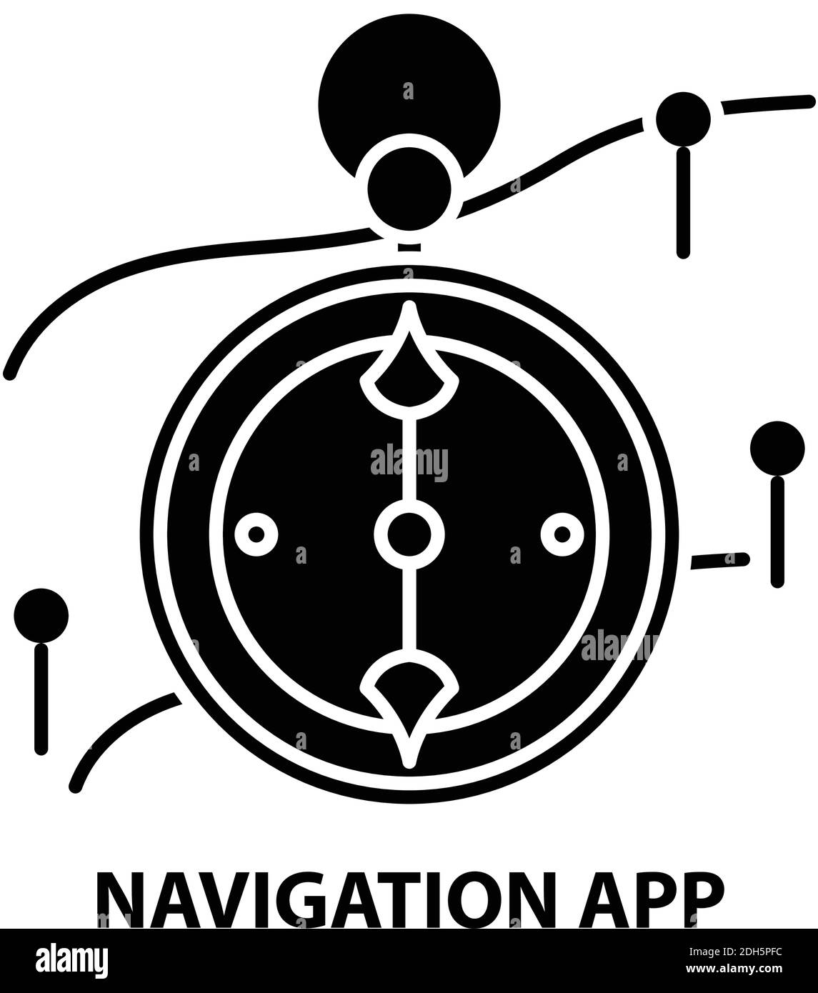 Navigation application Black and White Stock Photos & Images - Alamy