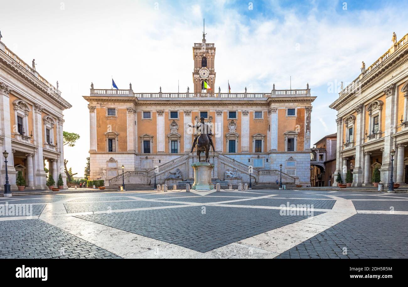 ROME, ITALY - CIRCA AUGUST 2020: Capitolium Square (Piazza del ...