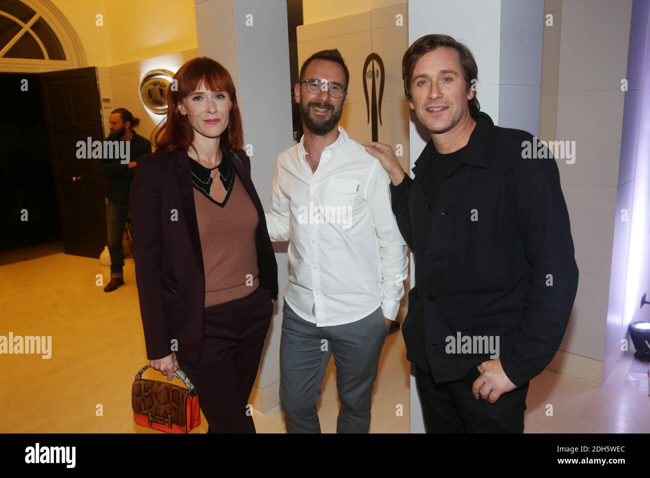 Audrey Fleurot, Nicolas Pasquier (PDG) et Thomas Dutronc lors de la Soiree de lancement des ...