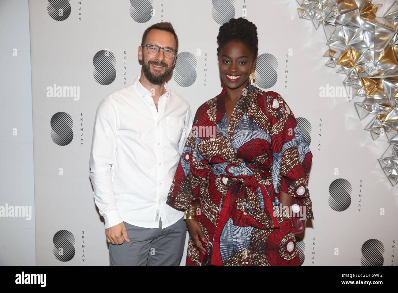 Nicolas Pasquier (PDG) et Aissa Maiga lors de la Soiree de lancement des Capsules 'Mission' by ...