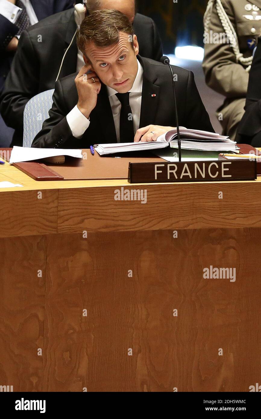 French president, Emmanuel Macron-Security council of United States ...