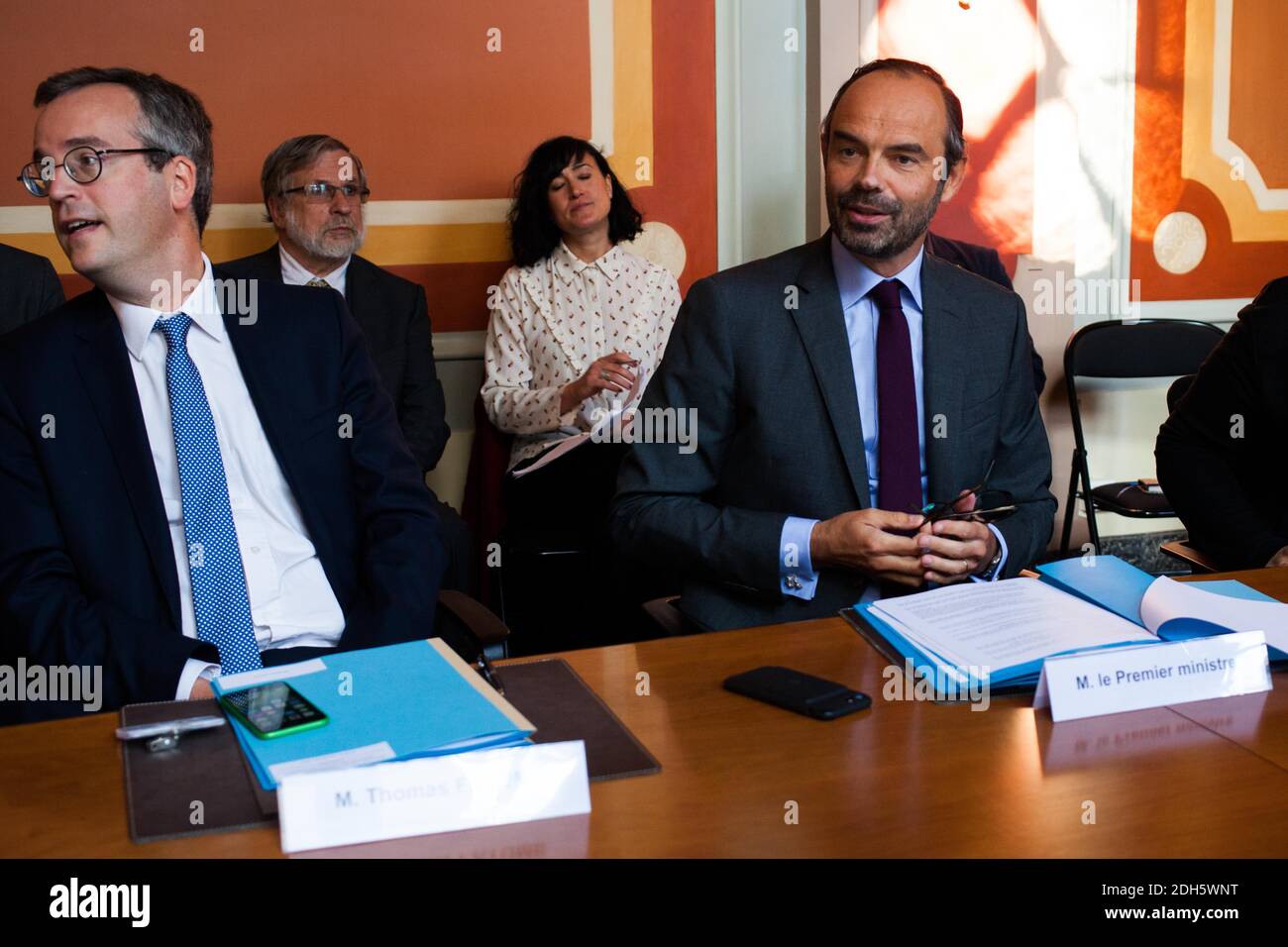 Prime minister Edouard Philippe during a meeting the associations ...