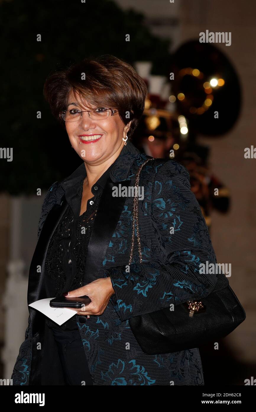Bariza Khiari arriving for a state dinner honoring Lebanon's President ...
