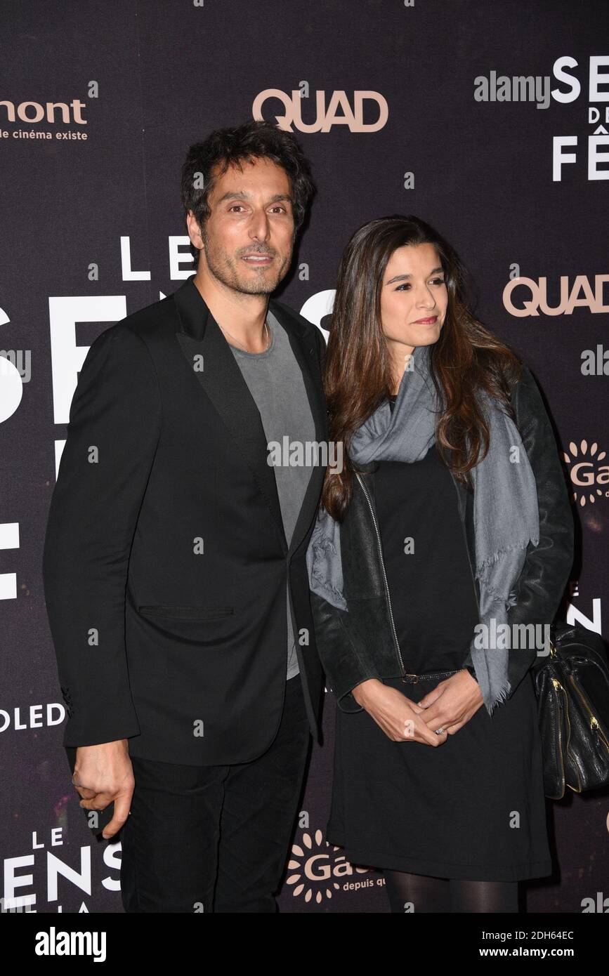Vincent Elbaz and his girlfriend Fanny Conquy attending the premiere of ...
