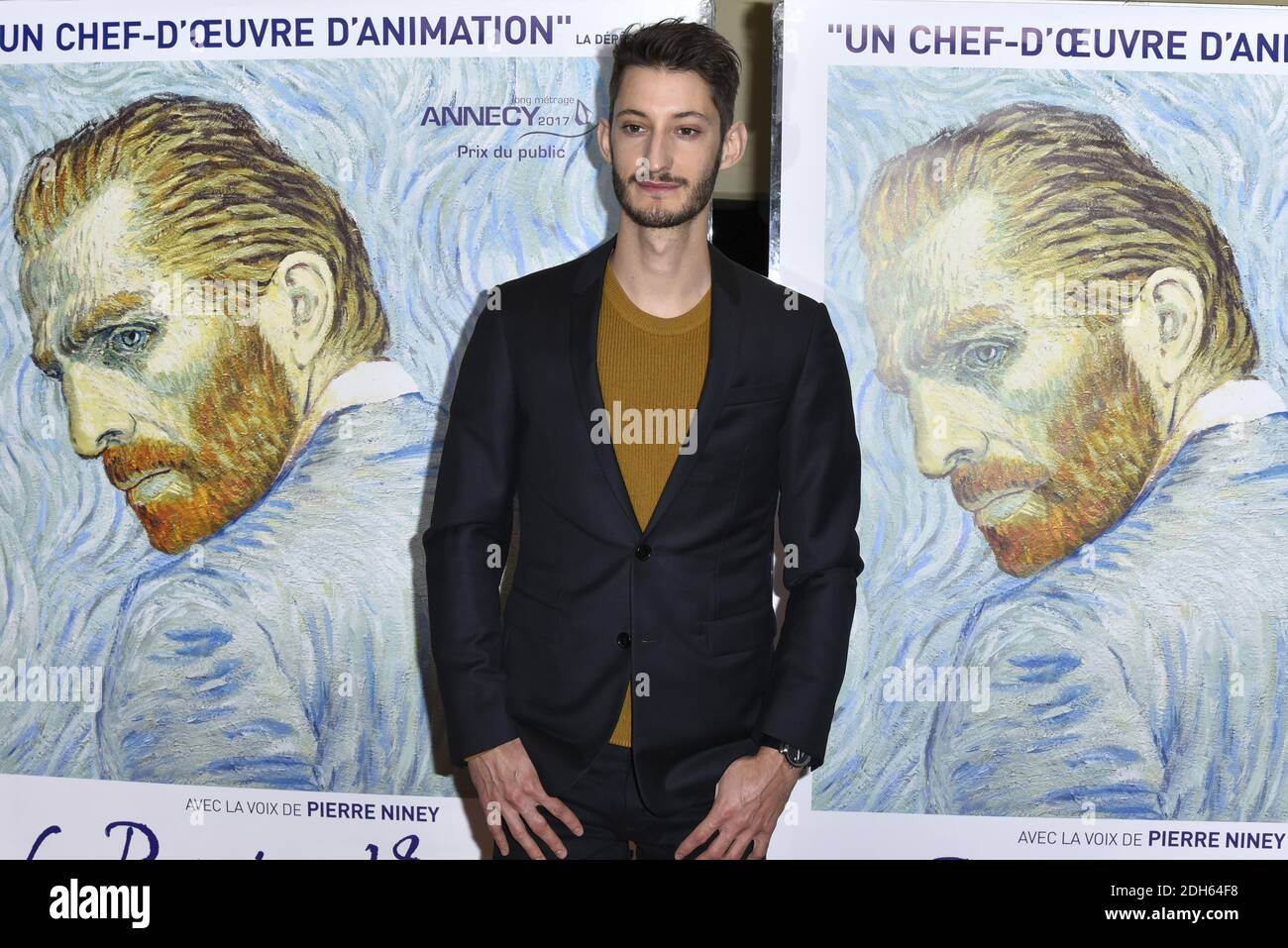French actor Pierre Niney attending the La Passion Van Gogh film ...