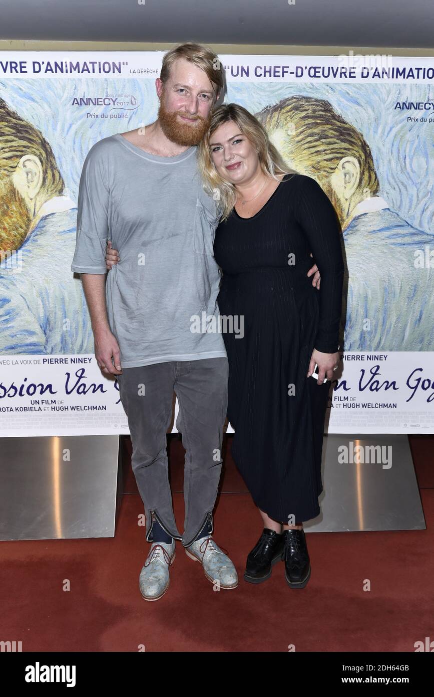 Directors Dorota Kobiela (r) and Hugh Welchman attending the La Passion Van Gogh film premiere ...