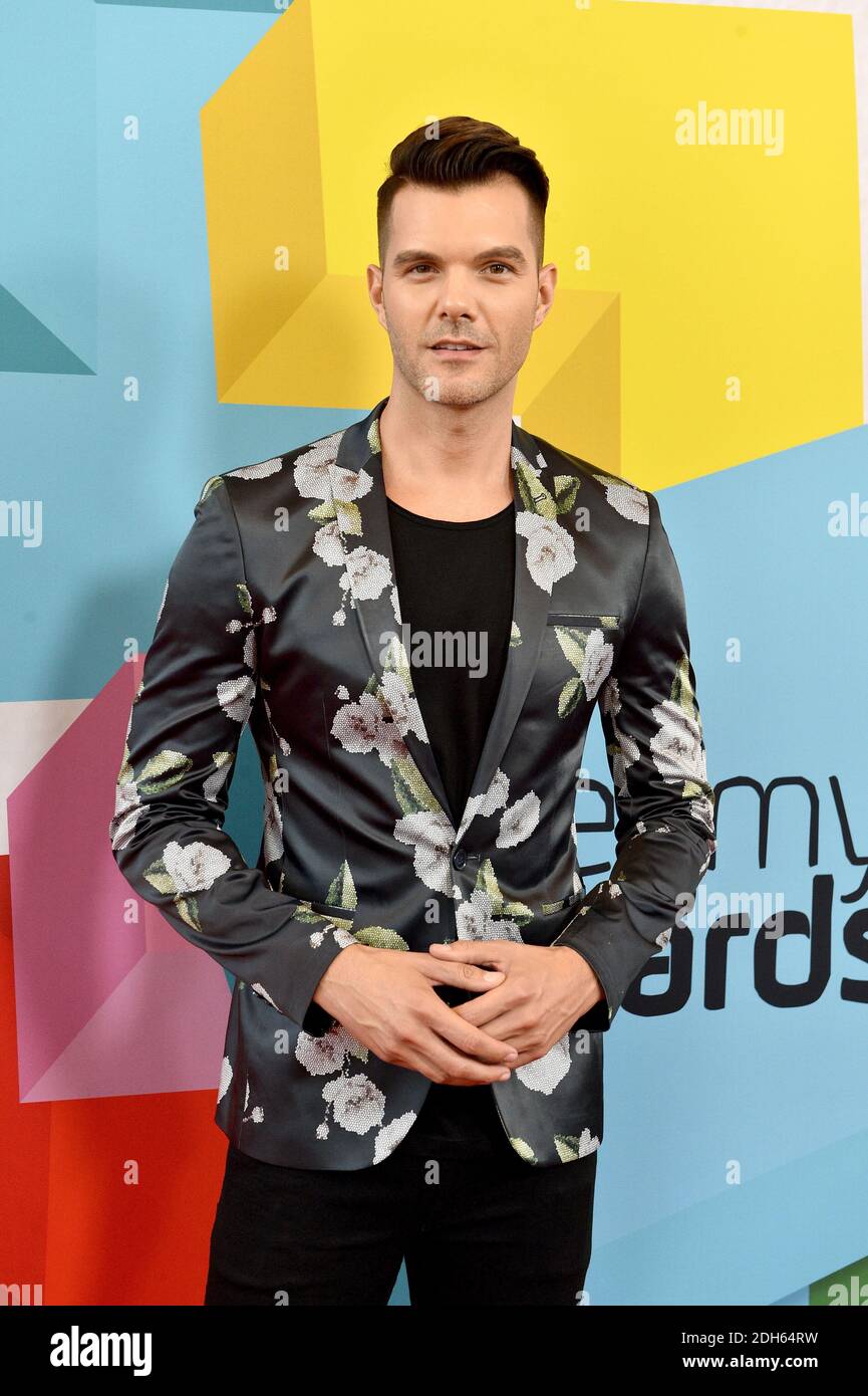 AJ Gibson attends the 2017 Streamy Awards at The Beverly Hilton Hotel ...