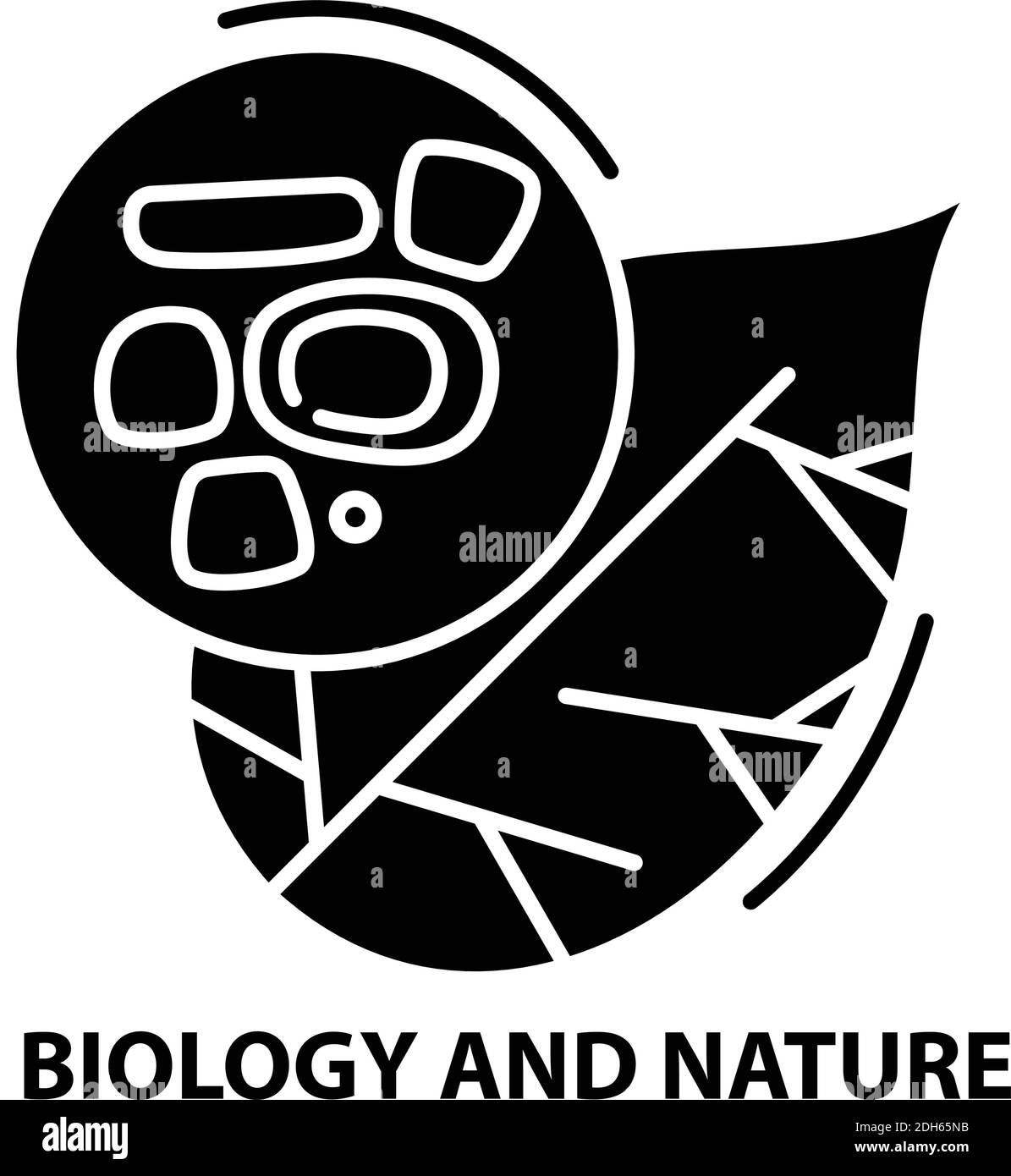 biology and nature icon, black vector sign with editable strokes ...