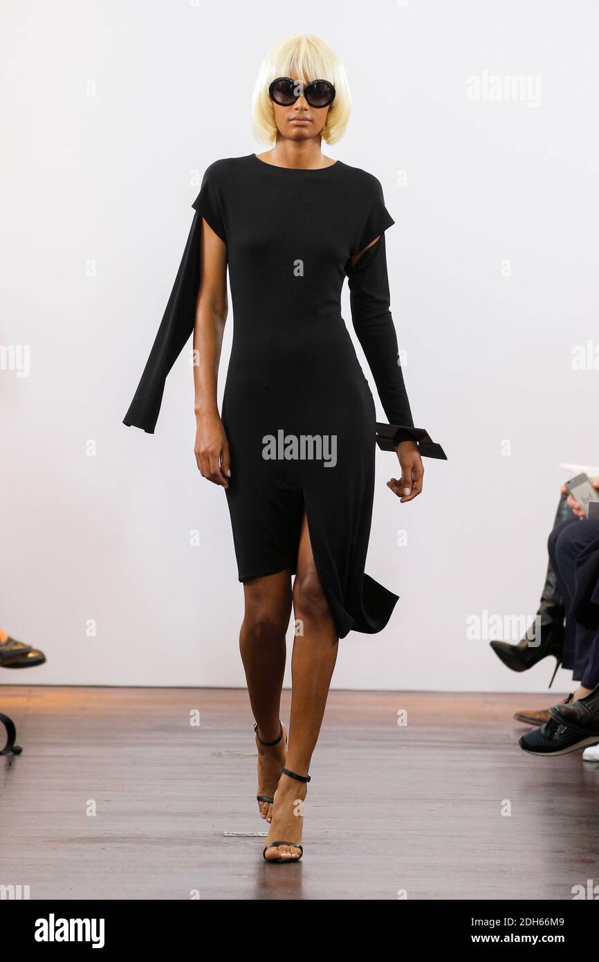 A model walks the runway during the Guy Laroche show as part of the ...