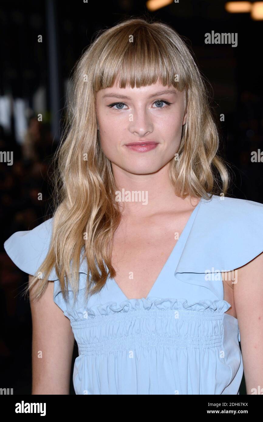 Kate Foley arriving at the Carven Fashion Show as part of Paris Fashion ...