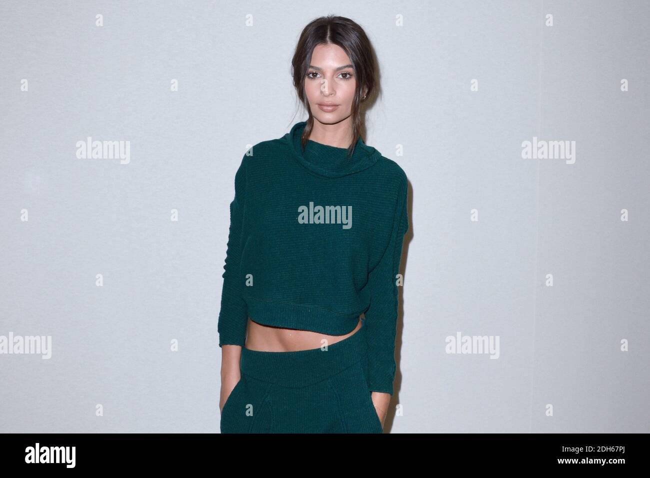 Emily Ratajkowski attending the Paco Rabanne Fashion Show as part of ...