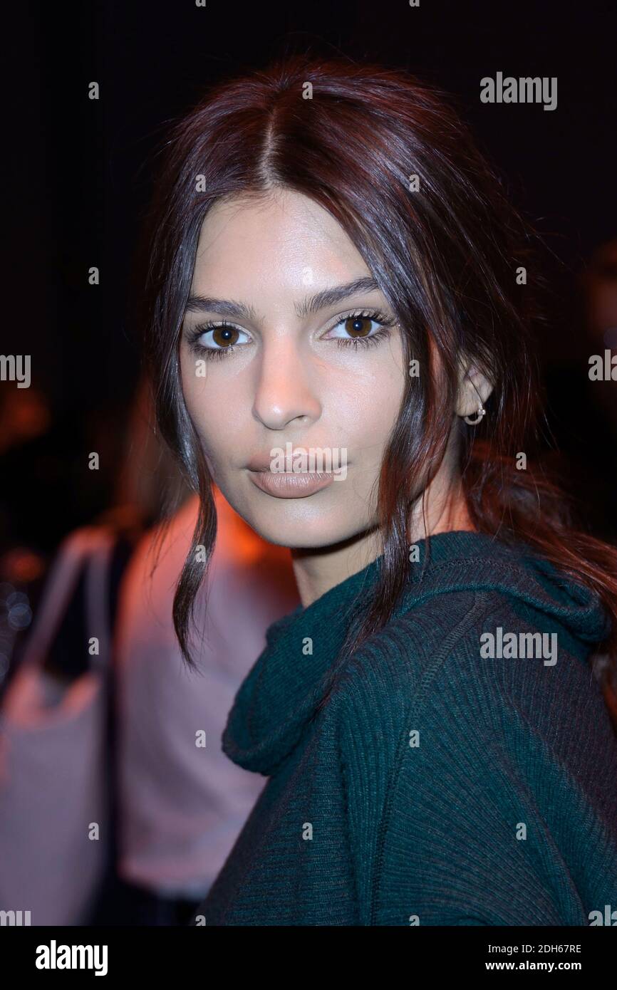 Emily Ratajkowski attending the Paco Rabanne Fashion Show as part of ...