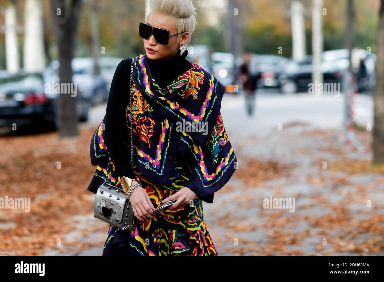 Street style, Esther Quek arriving at Rochas Spring-Summer 2018 show ...