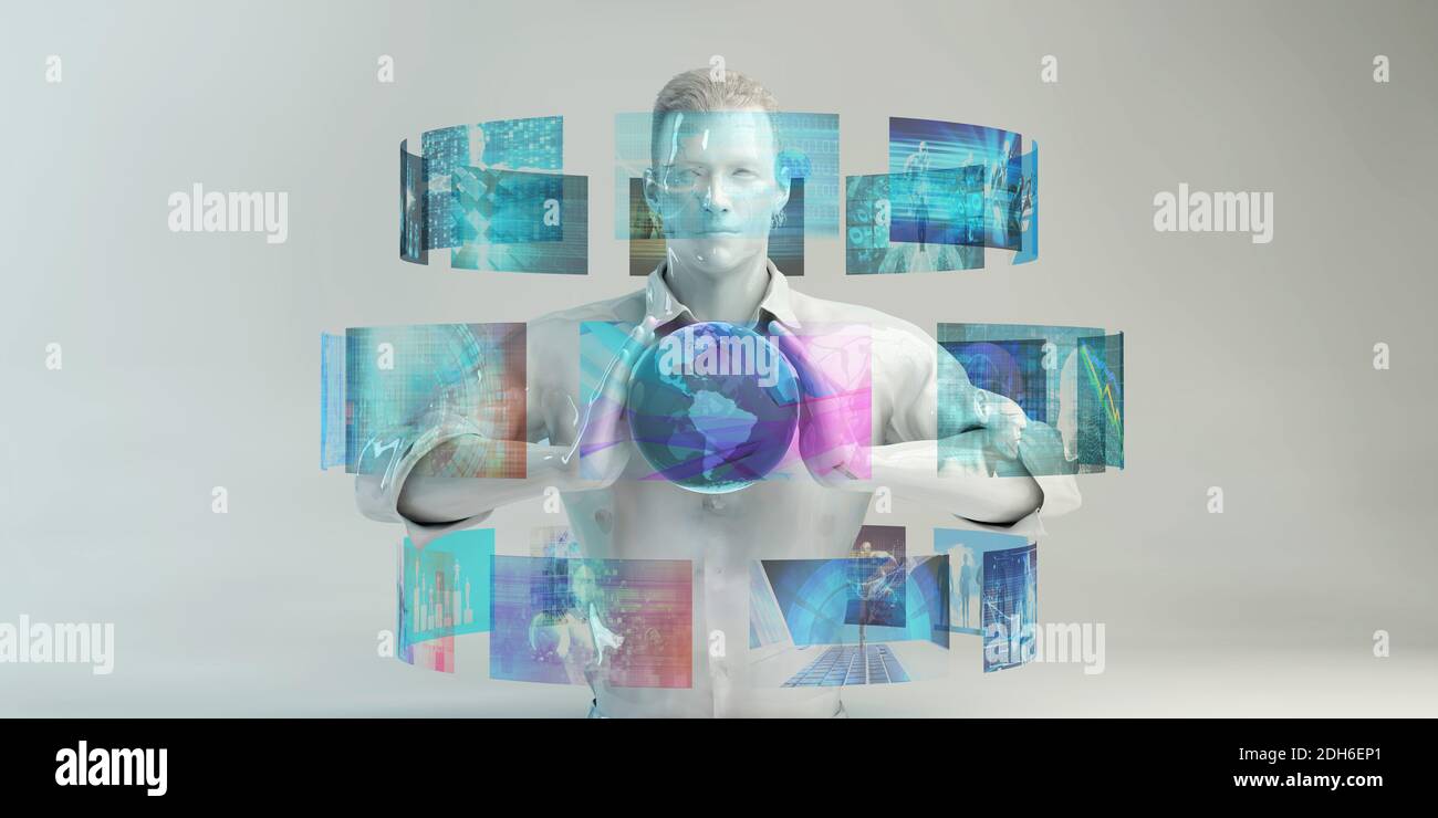 Virtual Sci Fi HUD Futuristic Concept Stock Photo - Alamy