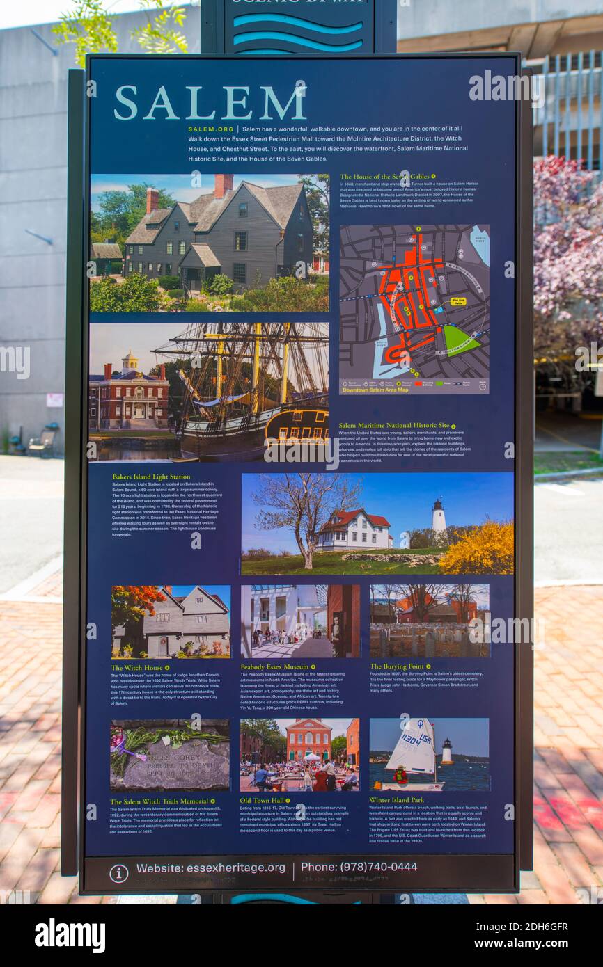 Sign of introduction of Salem heritage sites in Essex National Heritage ...