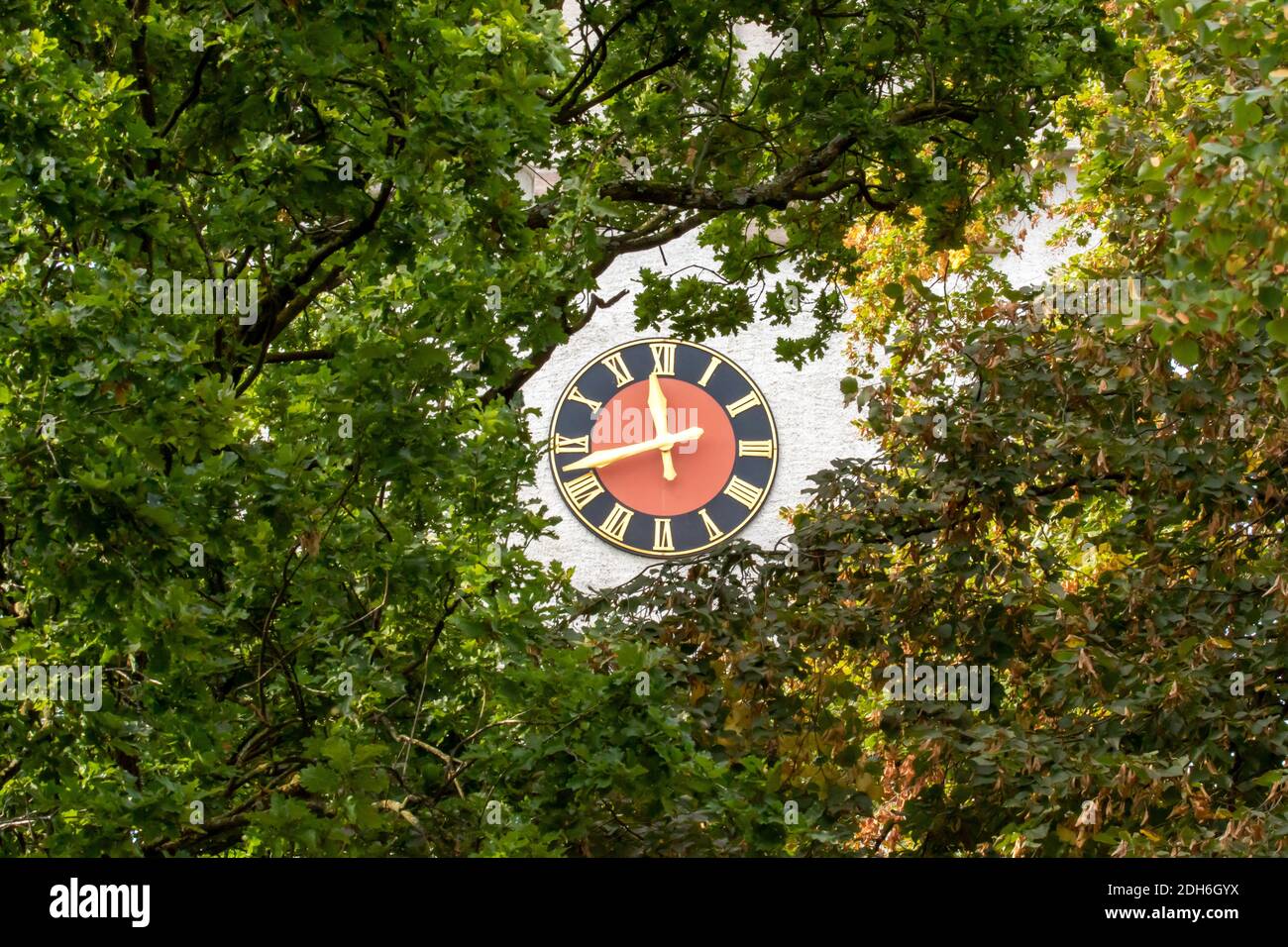 Clock in Basel Stock Photo - Alamy