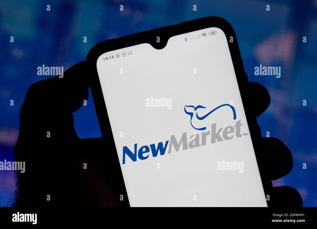 In this photo illustration the NewMarket Corporation logo seen ...