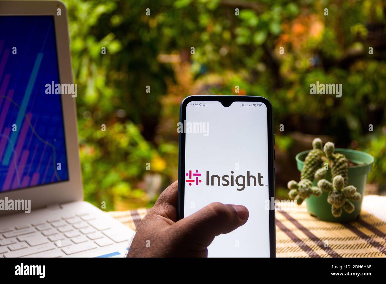In this photo illustration the Insight Enterprises logo seen displayed ...