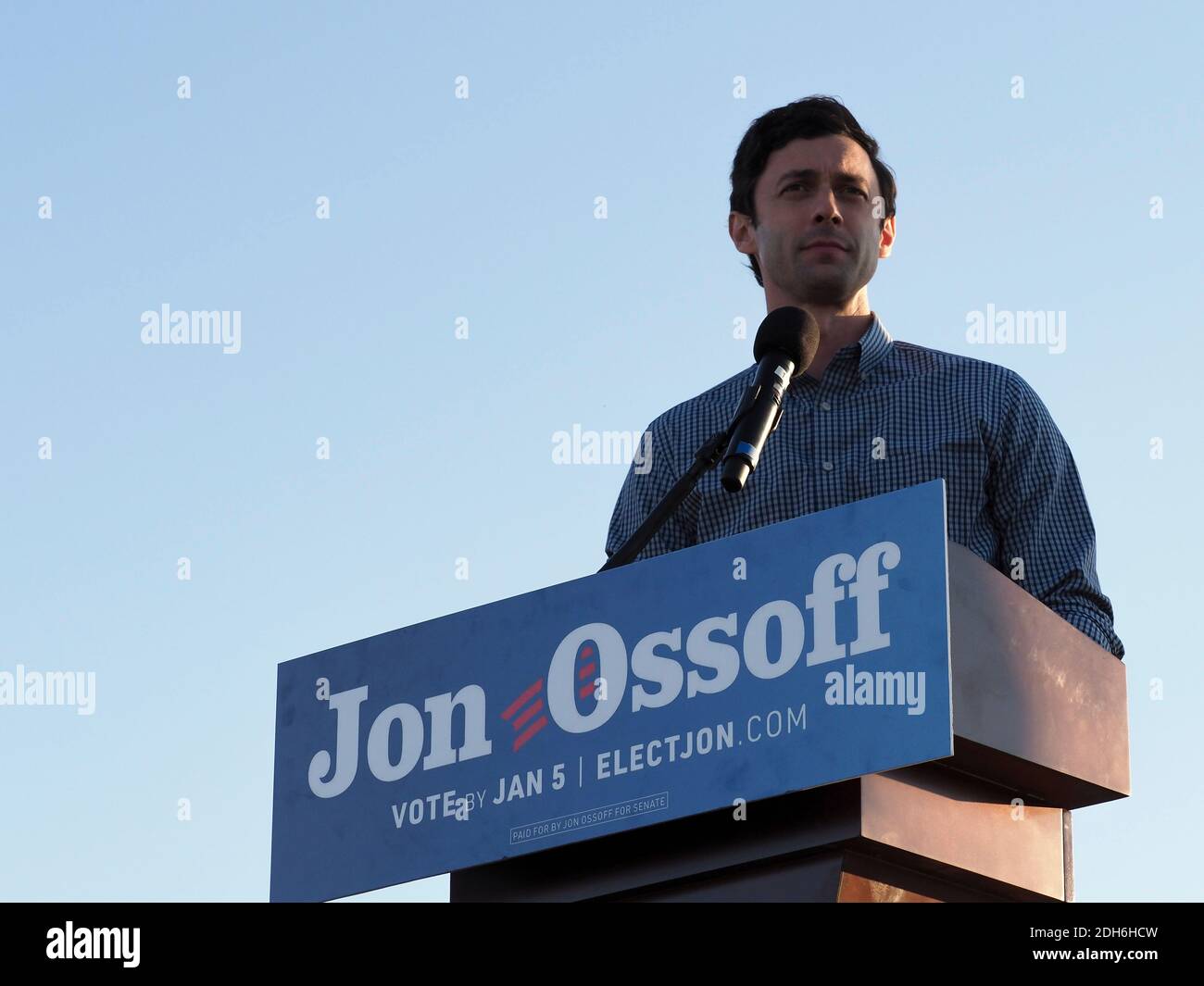 Macon, Georgia, USA. 9th Dec, 2020. Democratic U.S. Senate candidate ...
