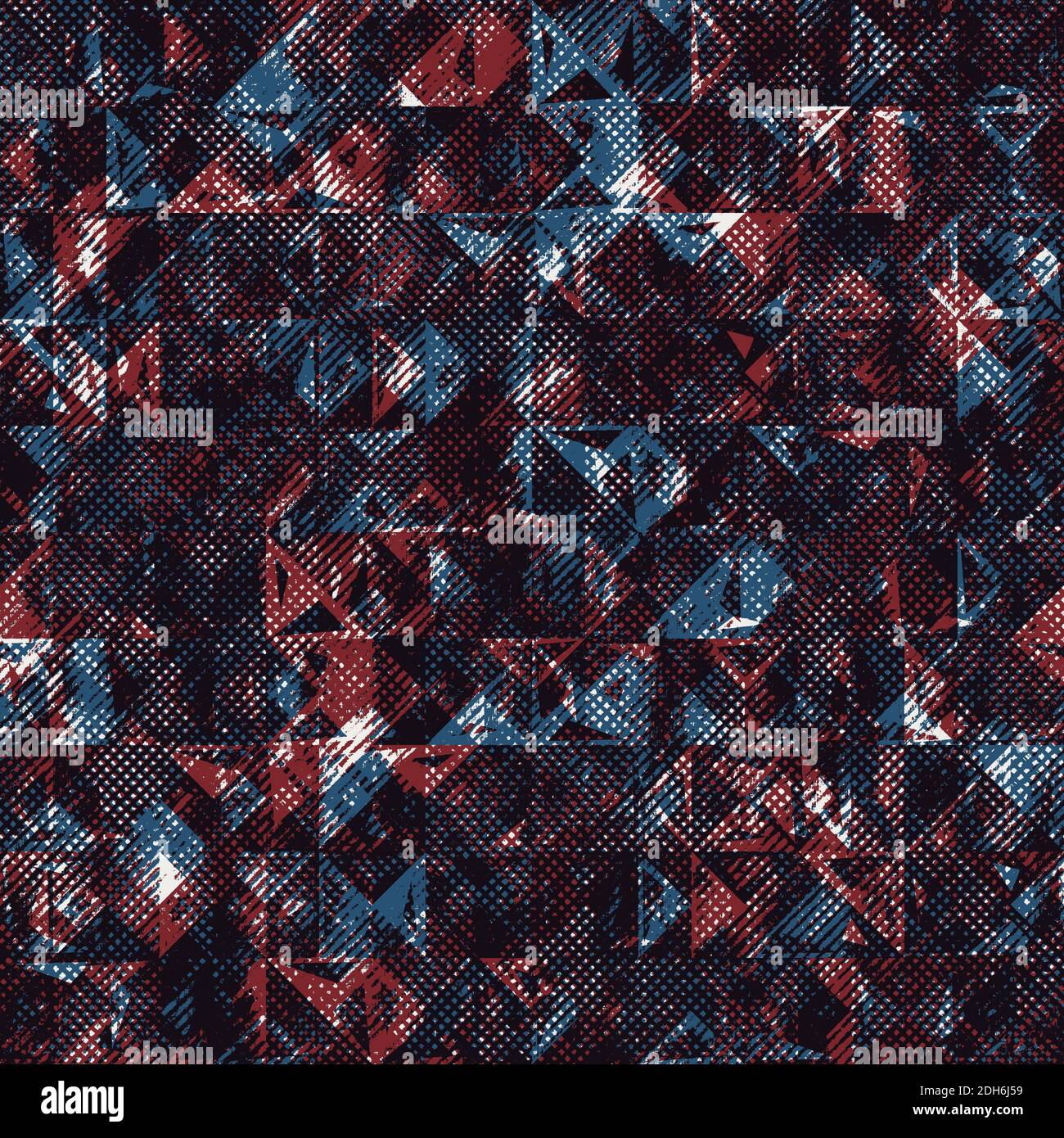 Seamless geo pattern in red blue black white Stock Photo - Alamy