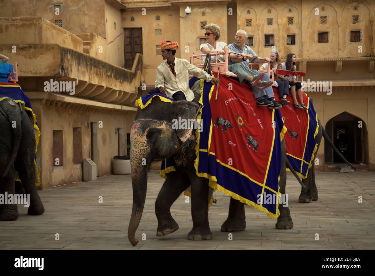Elephant rides at Amer Fort, Rajasthan, India Stock Photo - Alamy