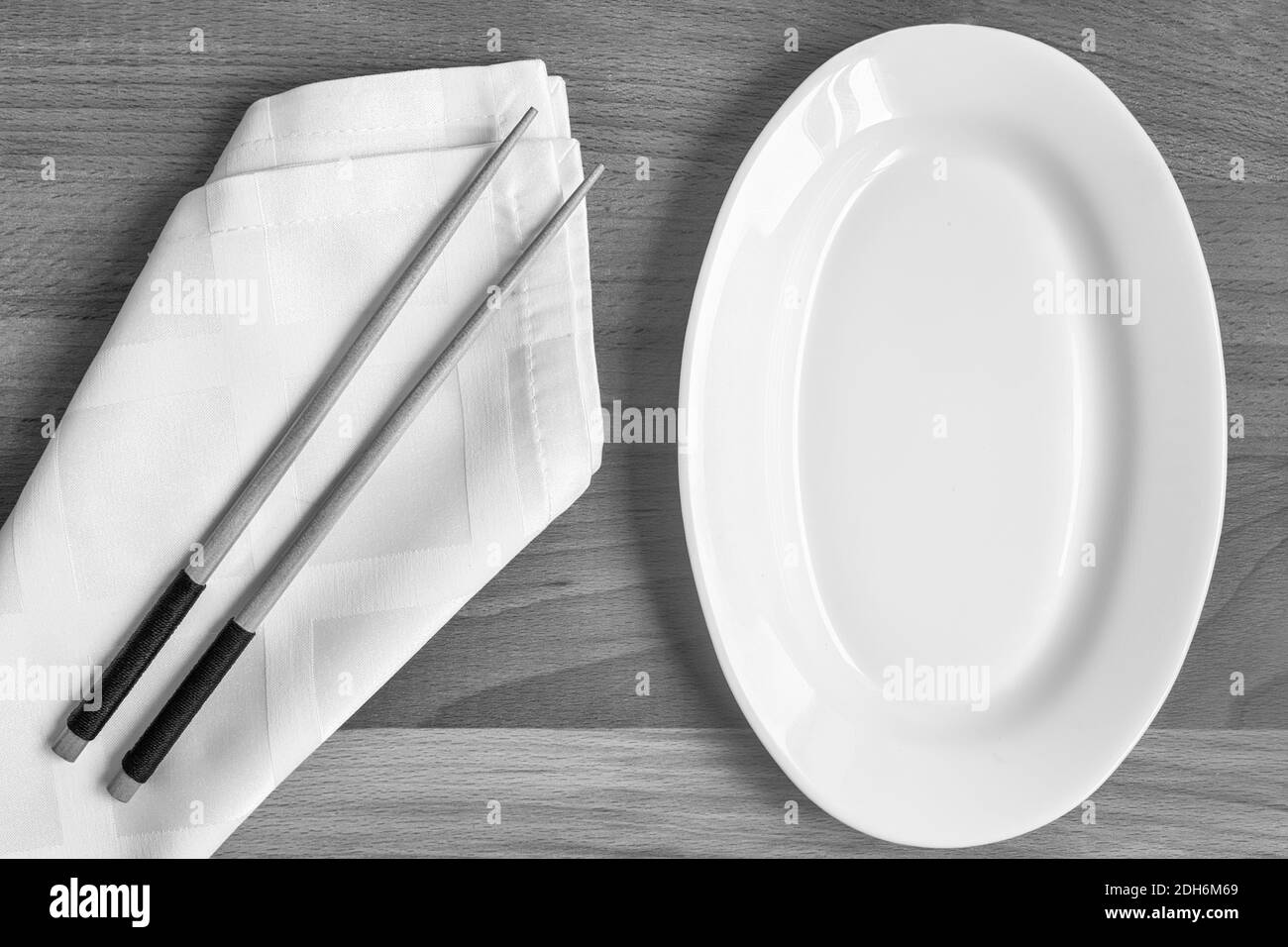 Meal plate table Black and White Stock Photos & Images - Alamy