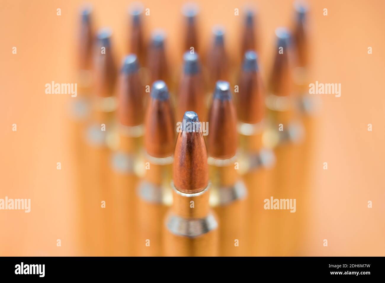 Soft point hunting bullets lined up and ready Stock Photo - Alamy