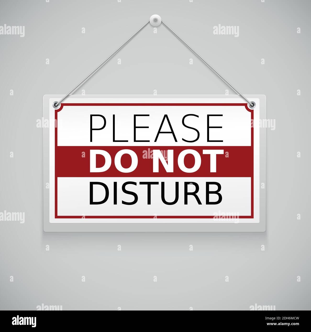 Please do not disturb, sign hanging on the wall Stock Vector Image & Art - Alamy