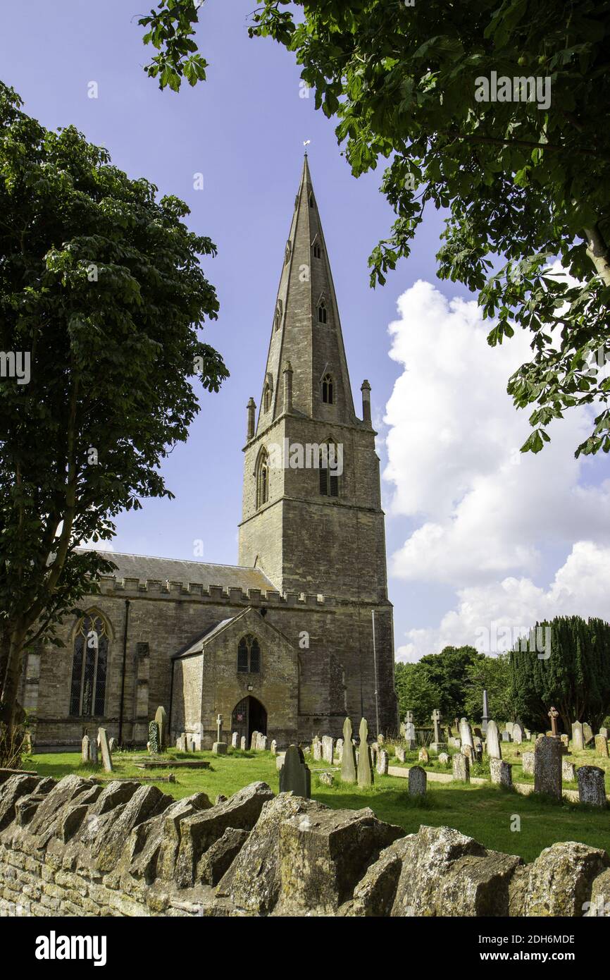 OLNEY, UNITED KINGDOM - Jul 23, 2016: The church of St Peter and St ...