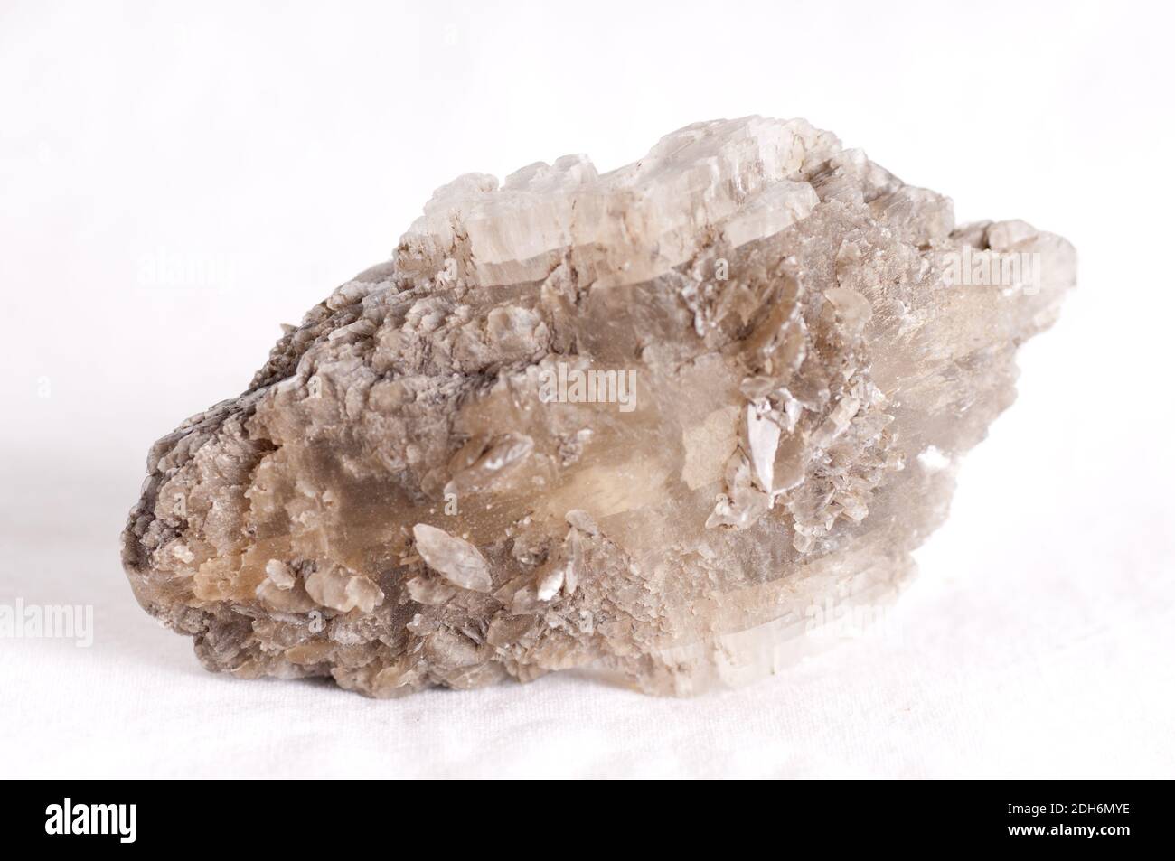 a rough unrefined gypsum sample with large crystals Stock Photo - Alamy