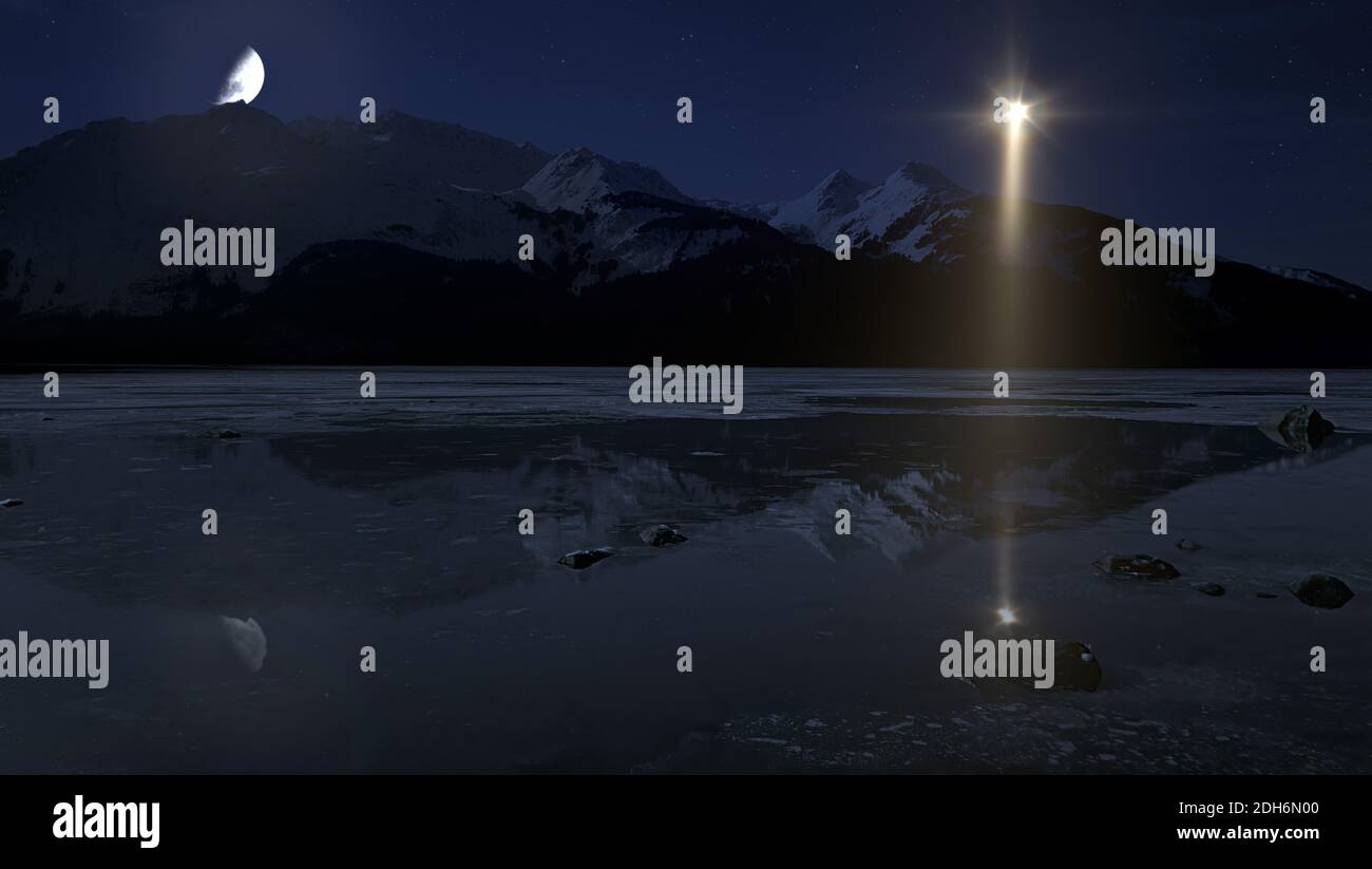 Composite of the Christmas star conjuction of Saturn and Jupiter in ...