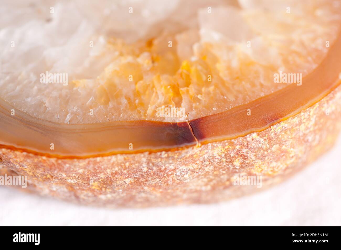 rough round mineral sample of agate crystal with crust Stock Photo - Alamy