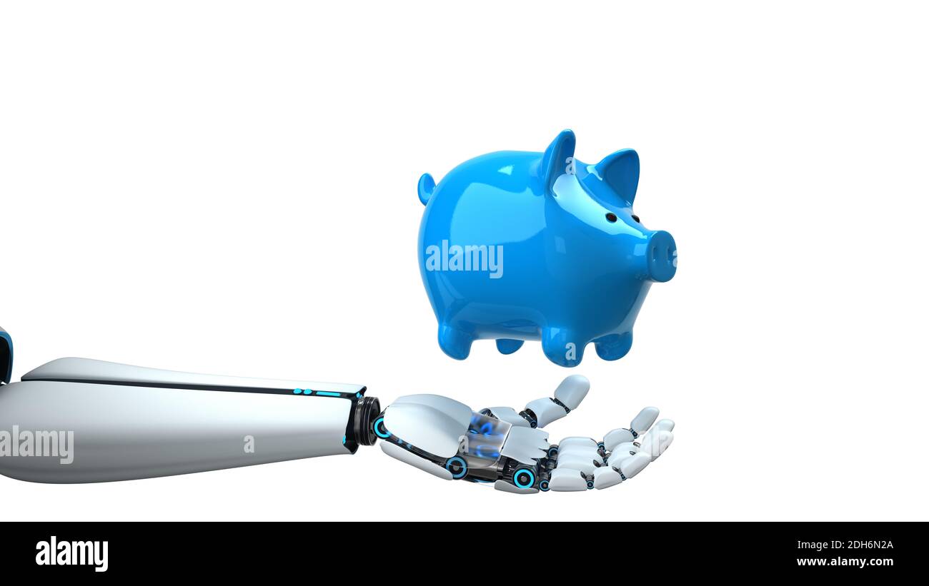 Robot money hand Cut Out Stock Images & Pictures - Alamy