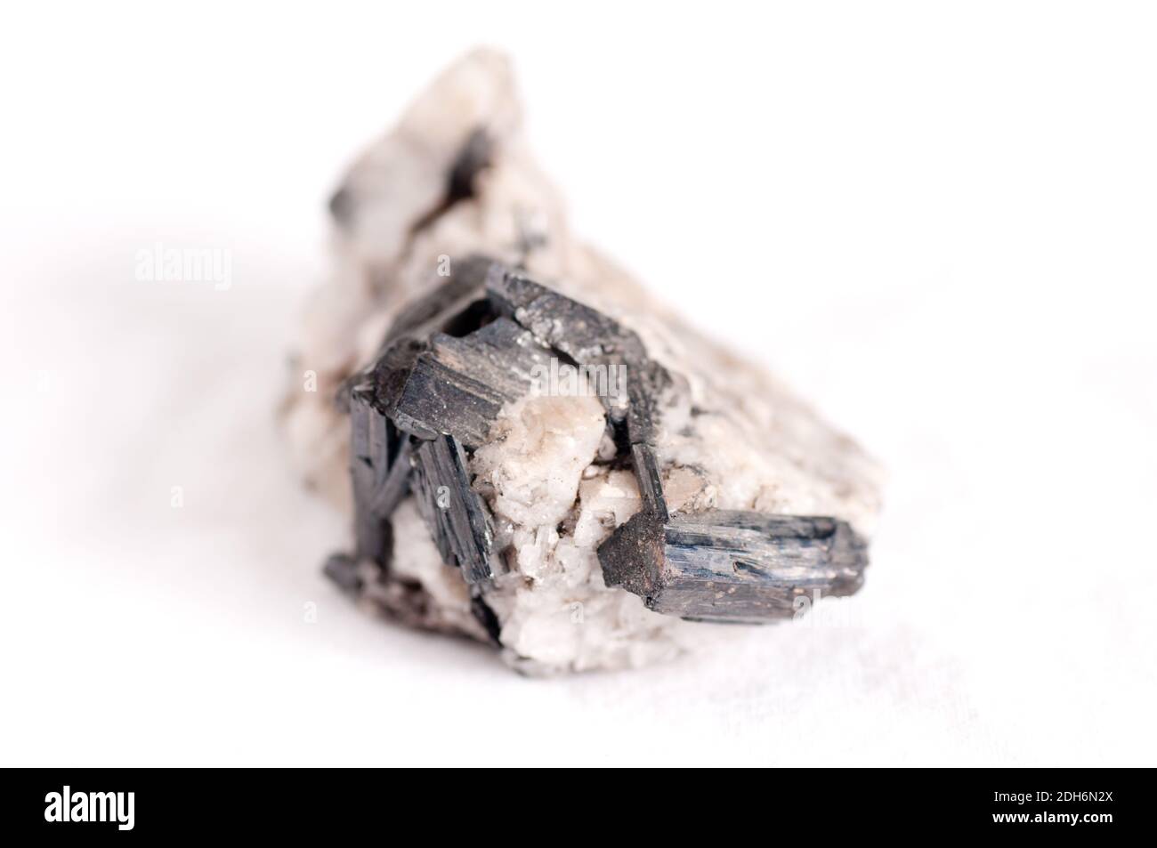 manganese or manganite mineral sample with quartz and calcite Stock ...