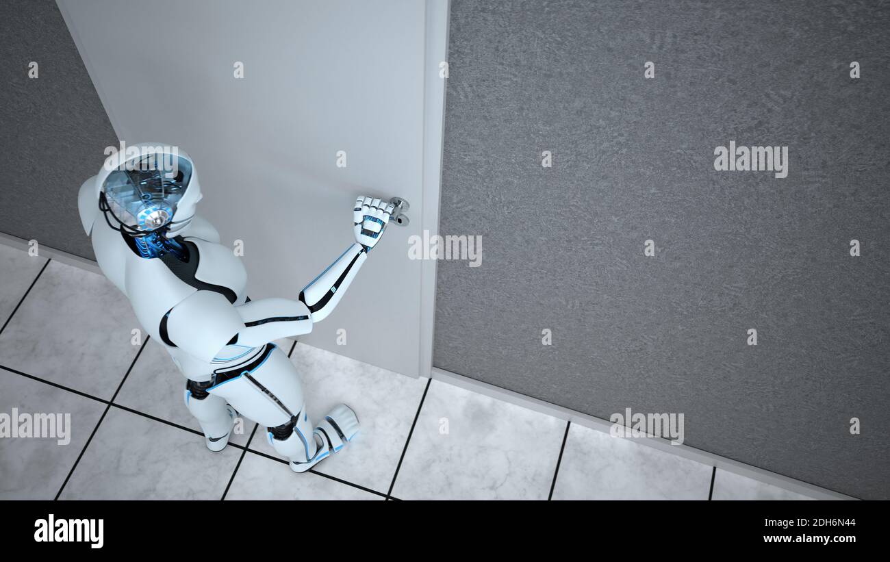 Humanoid Robot Door Stock Photo - Alamy