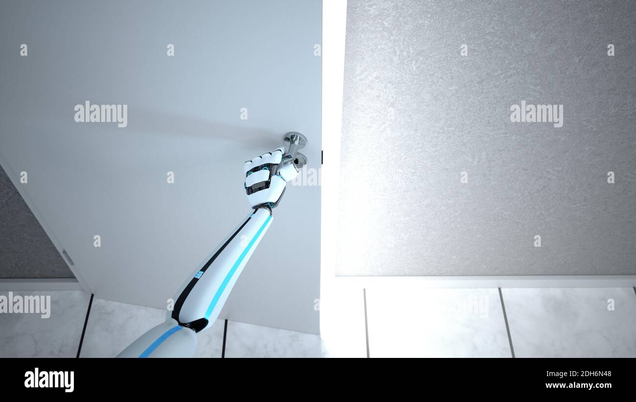 Humanoid robot hand door hi-res stock photography and images - Alamy