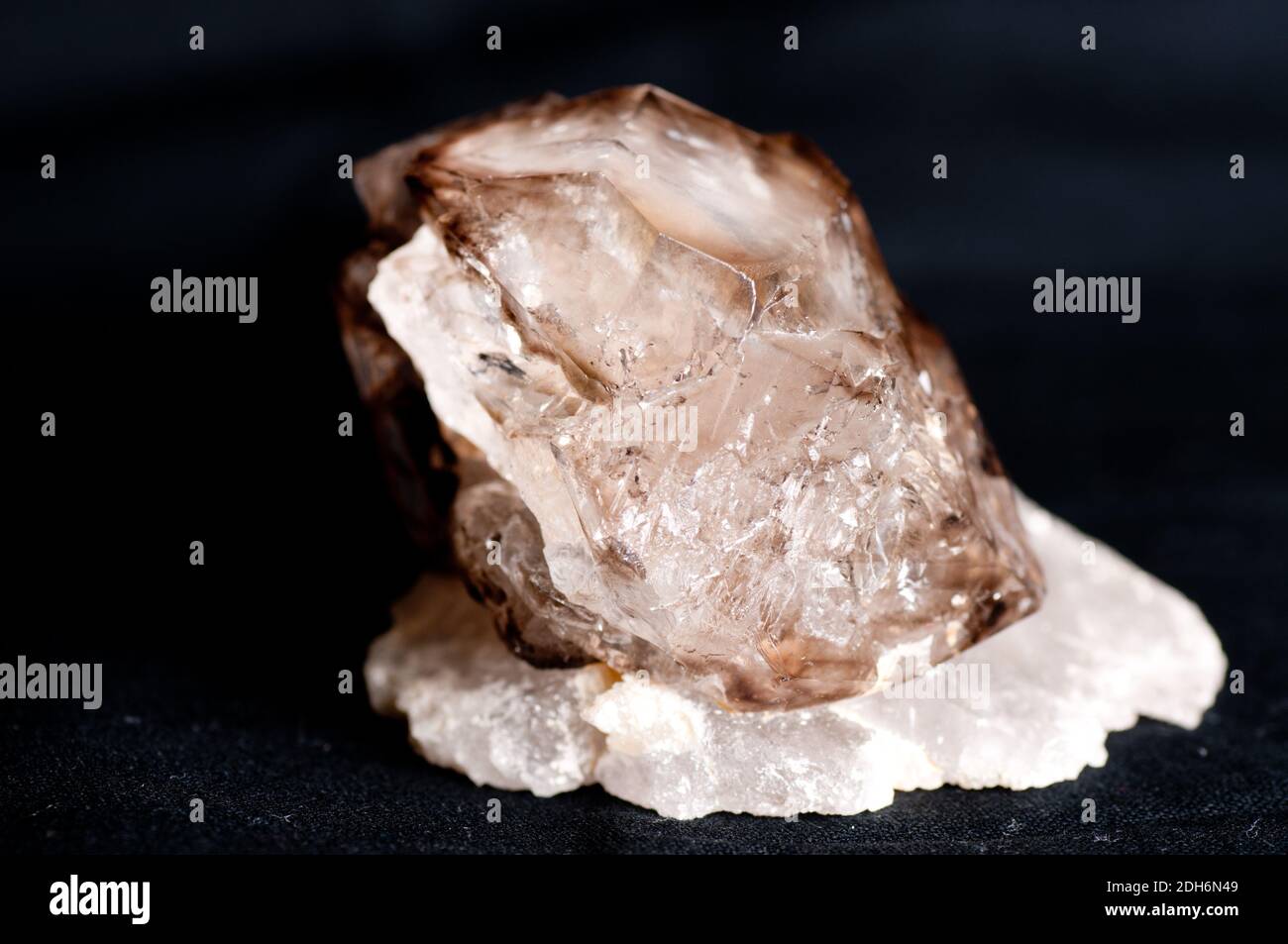 large dirty quartz crystal mineral sample with many facets Stock Photo ...