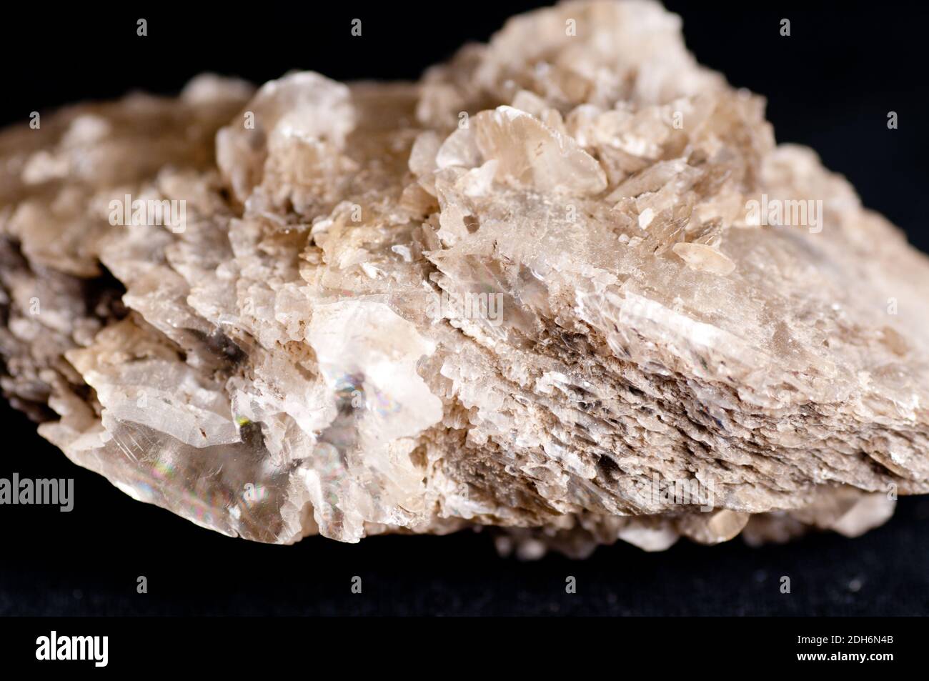 a rough unrefined gypsum sample with large crystals Stock Photo - Alamy